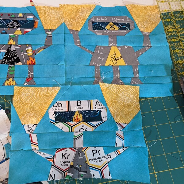 Set of 6 PDF Robot Quilt Block Patterns - Foundation Paper Piecing ...