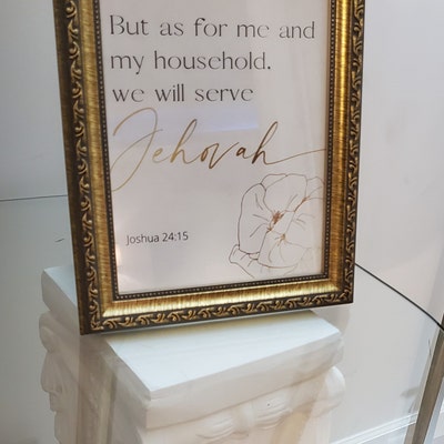 NWT Bible Verse Wall Art, Joshua 24:15 Wall Art, but as for Me and My ...