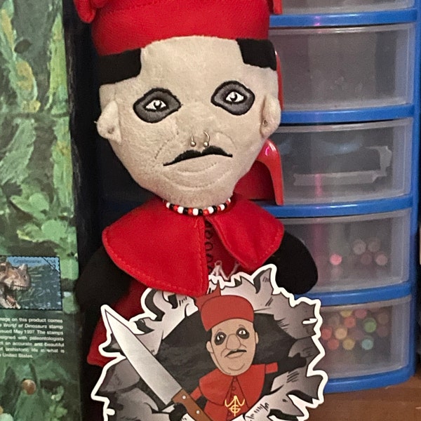 Cardinal Copia Band Ghost Plushia Knife Vinyl Glossy Bumper Sticker ...