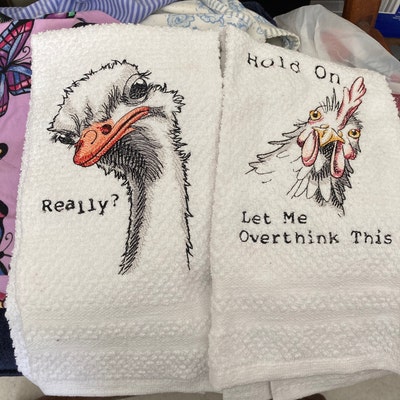 True Crime Decor Gift, Crime Junkie Tea Towel, Embroidered Kitchen Hand ...