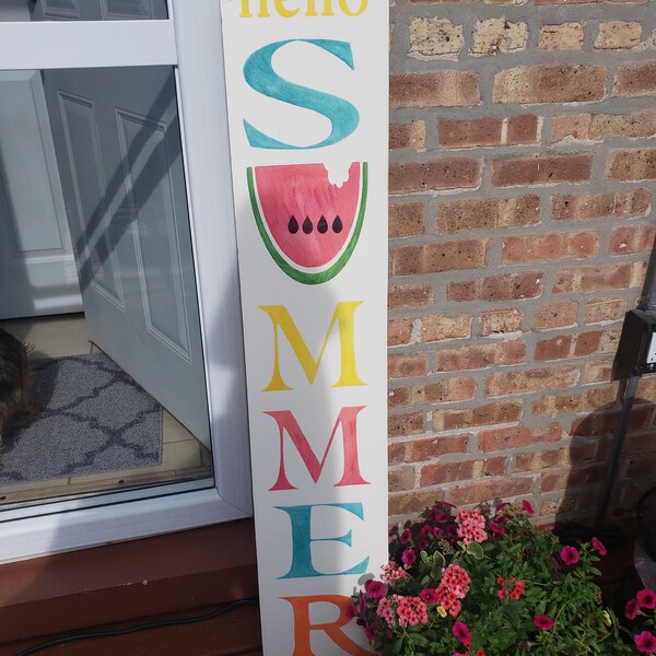 Wooden WELCOME Porch Sign Rustic Welcome Sign Summer Welcome Sign ...