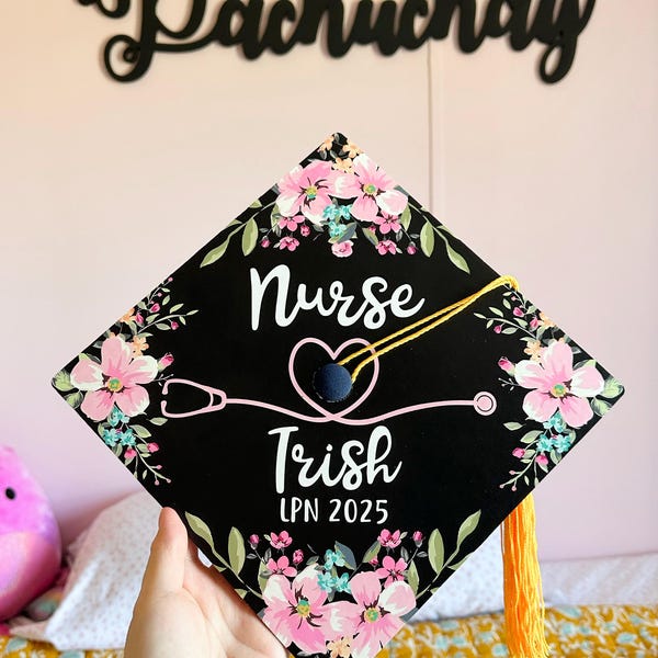 Memorial Modern Personalized Photo Collage Graduation Cap Topper ...