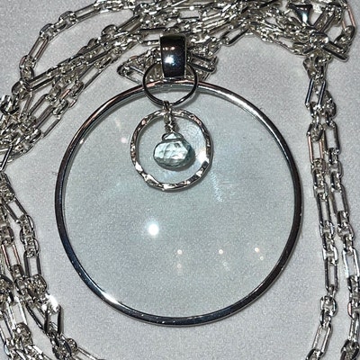 Magnifying Necklace, Healing Gem Stone, Monocle Necklace, Loupe ...