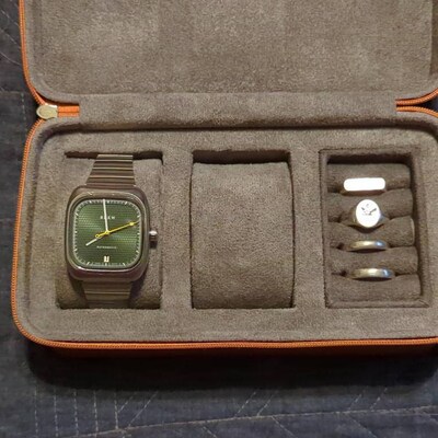 Personalised Leather Watch Case, Brown Watch Box, Travel Watch Box ...