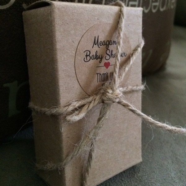 Baby Shower Stickers, Baby Shower Labels, Brown Paper Stickers, Kraft ...