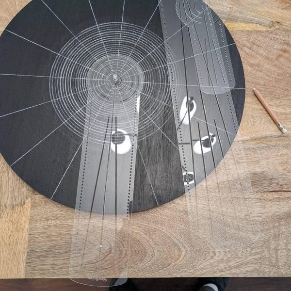 Mandala WOW Ruler 3-in-1 Compass + Protractor + Ruler, Dot Mandala Tool ...
