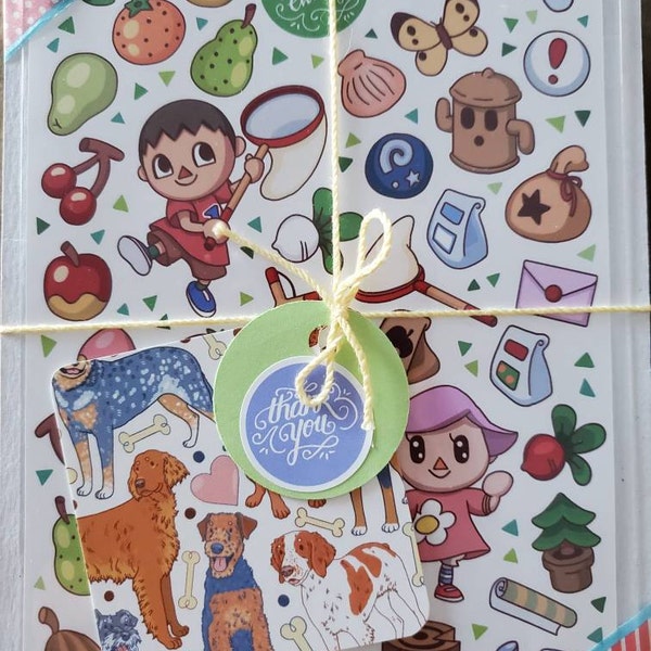 Animal Crossing Stickers Cute Sticker Sheet Happy Stickers Video Game ...