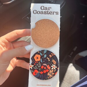 Floral Car Coasters Spring and Summer Collection Car - Etsy