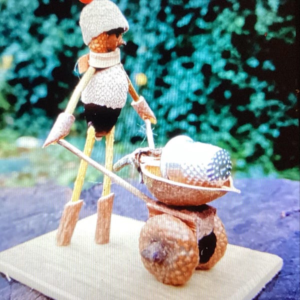 Medieval Scholar Acorn Elf - Nature-inspired Figurine - Etsy