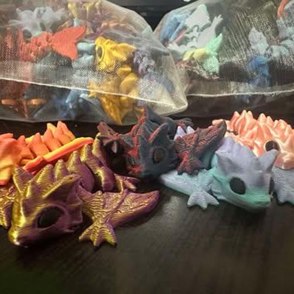3D Printed Marine Animal Toy Bundle, Colorful Fidget and Sensory Aids ...
