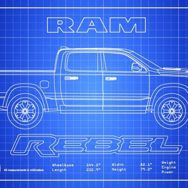 Raptor Blueprint, Ford Raptor, Car Blueprints, Car Poster, Garage Art ...