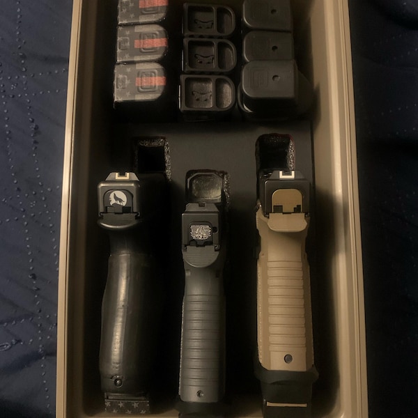 Glock Magazine Holder, Double Stack 9mm Magazine Organizer for Storing ...