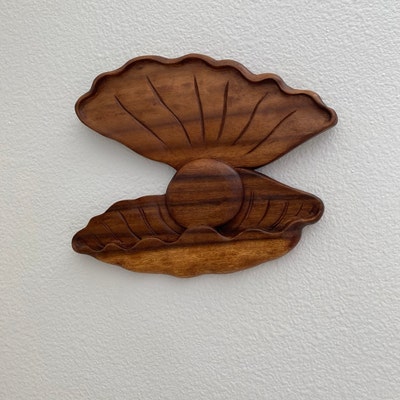 Seashell Wall Decor, Wall Art, Wood Carving, Seashell Sculpture, Marine ...