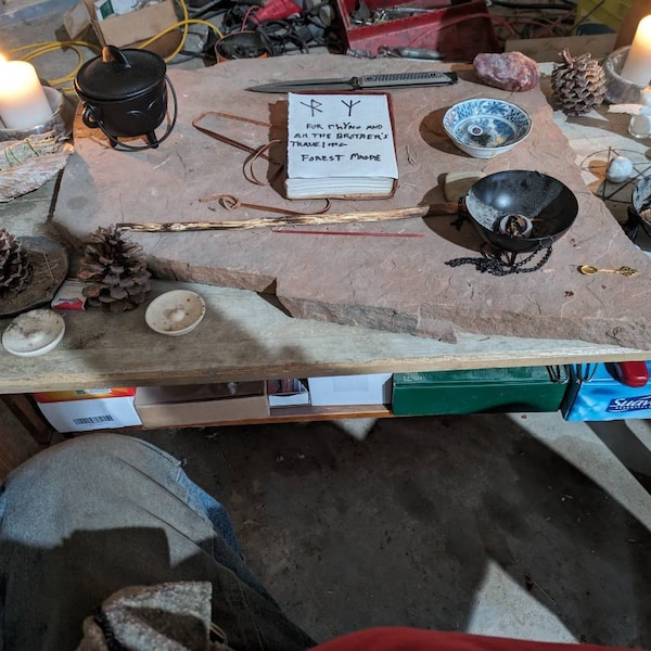 5 Cast Iron Cauldron W/ Lid Triple Moon Wiccan Pagan Spells Herbs ...