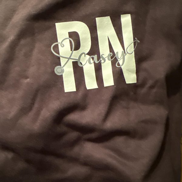 Custom Registered Nurse Comfort Colors® T-shirt, Personalized Name ...