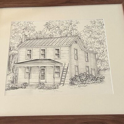Commission an Original Ink House Drawing Architectural Sketch of Home ...