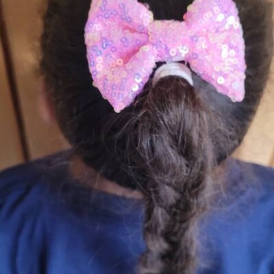 Hot Pink Bow on Hard Headband, Hot Pink Hair Bow, Solid Pink Bow, Pink ...