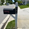 Mailbox With White Vinyl Post, Decorative Base, and Federation Style ...