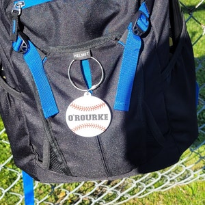 Custom Baseball Bag Nametag Personalized Baseball Name Tag Acrylic Bag ...