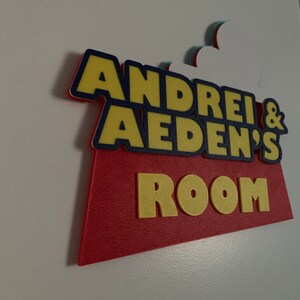Toy Room Door Name Sign Custom Made 3D Printed Story Sign for a ...