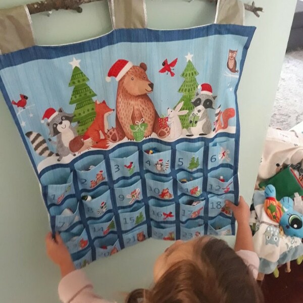 Fabric Advent Calendar; London Christmas Fillable Calendar; Reusable ...