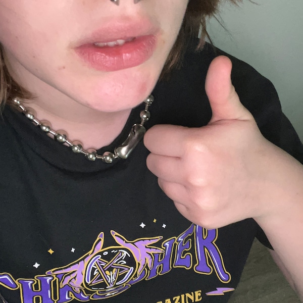 12mm Extra Large BALL Chain Necklace or Bracelets NPS Steel Beads 1/2 ...