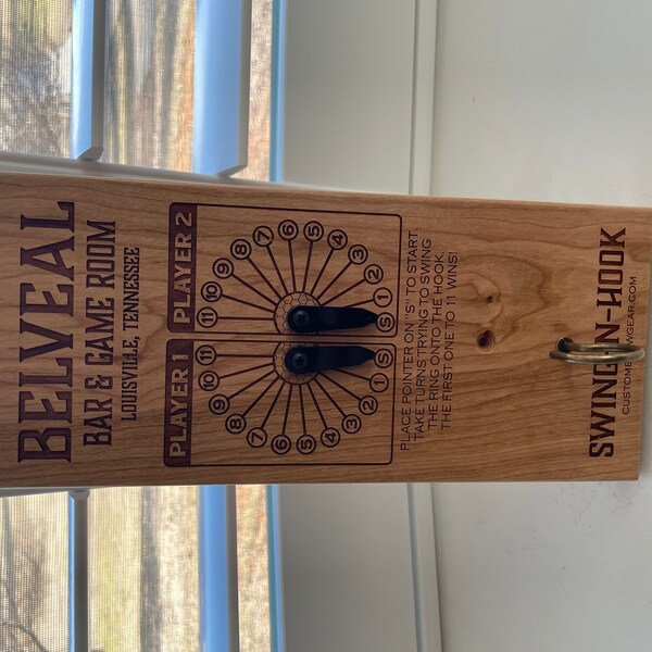 Folding Wall Mount Ring and Hook Game-solid Cherry or Walnut Edition ...