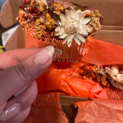 Boho Dried Plants Dried Flower Comb DIY Pants Set Make Comb Set Ivory ...