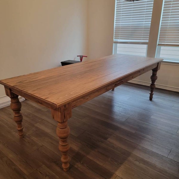 Farmhouse Dining Table // Chunky Legs // Distressed Table // Farm Table ...