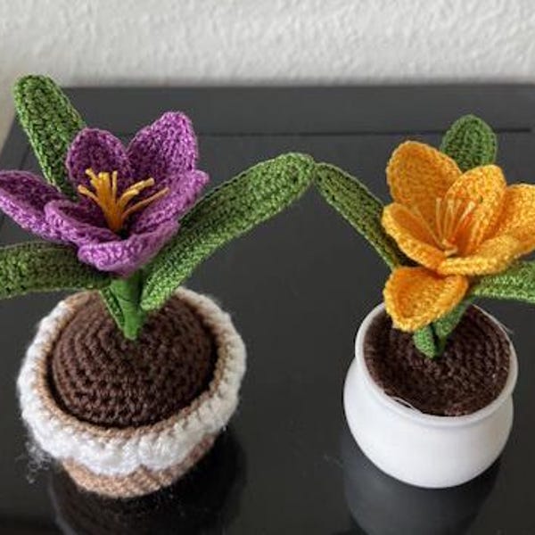 Crochet Peace Lily Pattern Photo Tutorial - Crochet Plant Pattern - Etsy