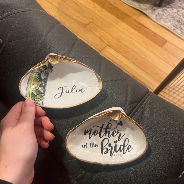 Luxury Bachelorette Bridal Party Custom Name Clam Shell Gift ...