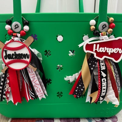 Bogg Bag Tassel and Charm, Bookbag Tag, Diaper Bag Tag, Custom Colors ...