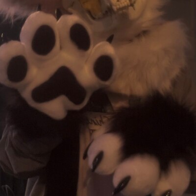 Black Fur Arm Sleeves Fursuit Partial Furry Sleeves Fursuit Arm Sleeves ...