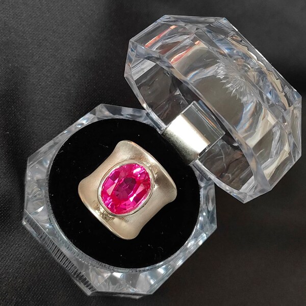 HEAVILY HAMMERED ETERNITY Band Many Gemstone Options Gypsy Set Stones ...