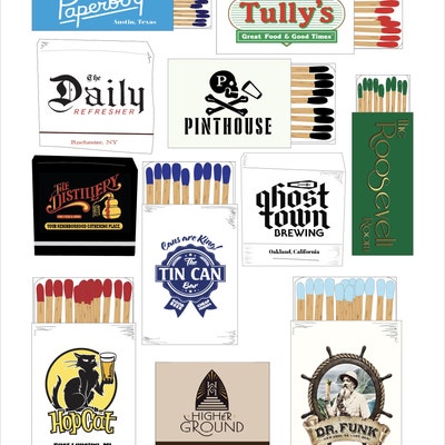 Custom Matchbox Design Label Only Personalized Matches for Weddings ...