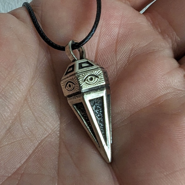 PENDULUM NECKLACE - Silver Plated Brass - 925 Sterling Silver - Bronze ...