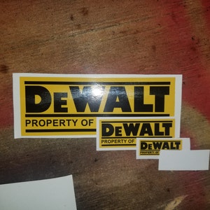 8x Dewalt Decal Stickers, High Quality Vinyl, Laminated for Protection ...