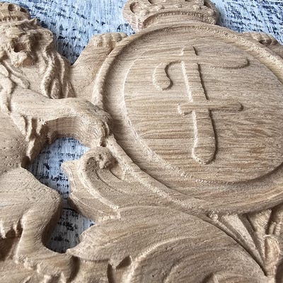 Victorian Flourish: Carved Wooden Archway Keystone, Unpainted, 1pc ...