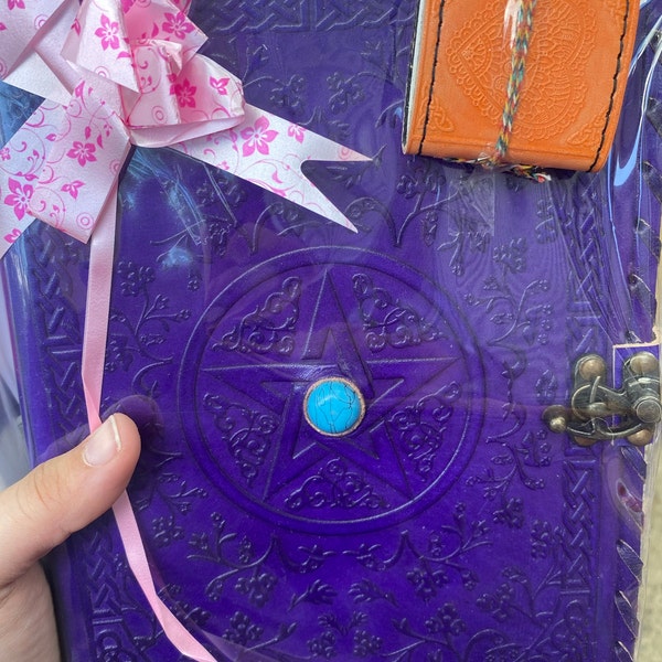 Leather Journal With 200 Pages , Embossed Journal With Lock - Etsy