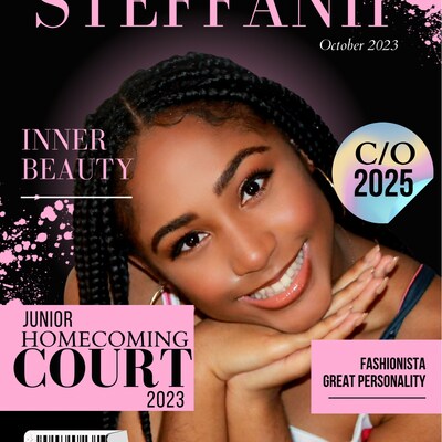 Homecoming Queen Magazine Flyer, Printable Flyer, Free Resizing Please ...