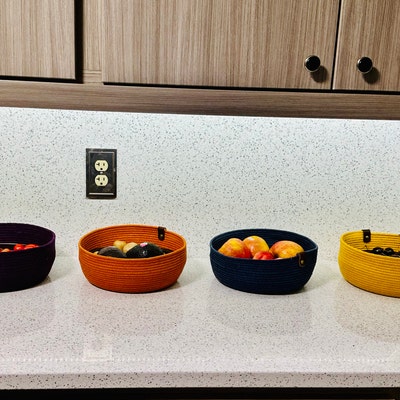 Rope Basket, Rope Tray, Tray, Wood Handles, Kitchen Basket, Wedding ...