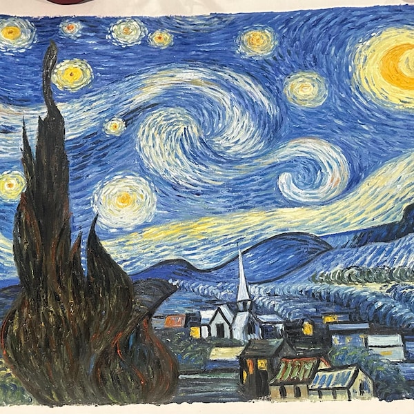 Vincent Van Gogh's the Starry Night -hand Painted Oil Painting ...