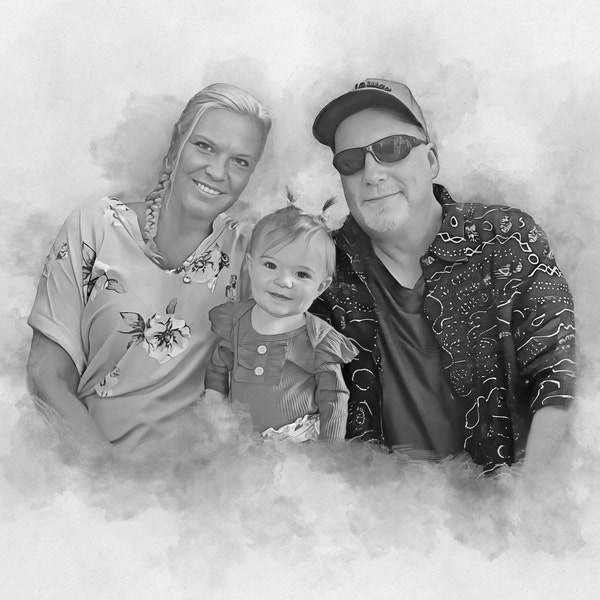 Remember Loved One Portrait, Lost Loved One Custom Portrait Gift ...