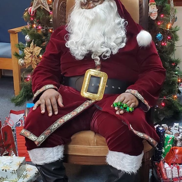 Old World Santa Suit Wine Super Soft Velvet Santa Claus Jacket Coat ...