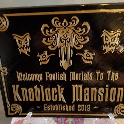 Personalized Haunted Mansion Inspired Home Welcome Sign / Plaque W ...