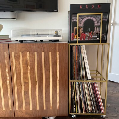 Vinyl Record Storage, Triple Deck LP Album Mobile Cart, Holds 180 360 ...