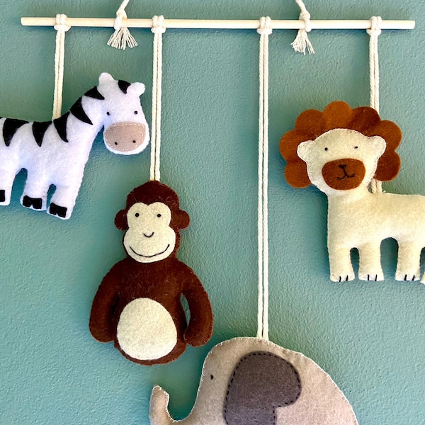 Jungle Animal Sewing Patterns, Zoo Animal Hand Sewing, Safari Animal ...