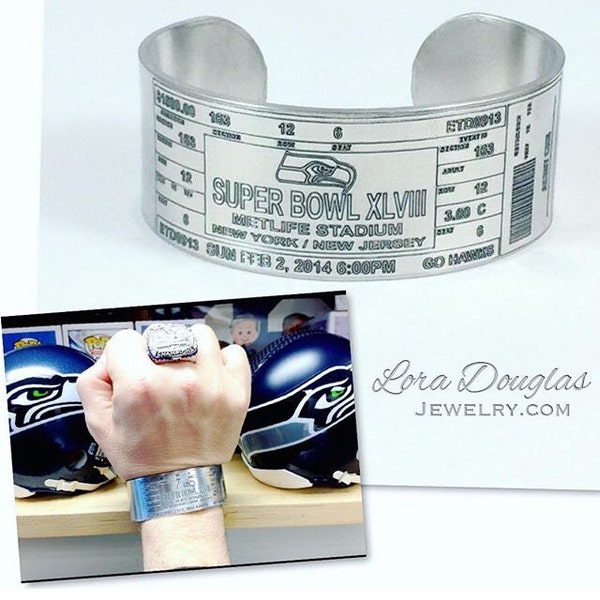 Concert Ticket Bracelet, Silver or Gold Stainless Steel Cuff Bracelet ...