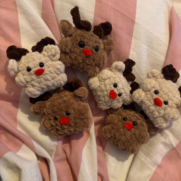 Mini Rudolph Reindeer | NO SEW Crochet Pattern | Quick and Easy 20 ...