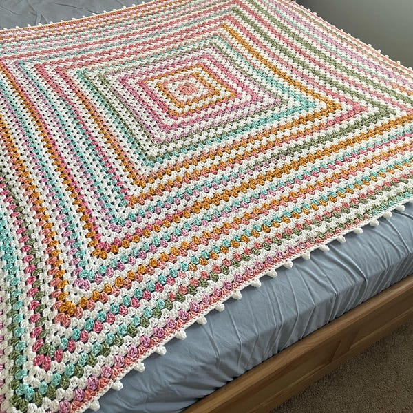 Infinity Granny Rainbow Blanket Crochet Pattern | Crochet Patterns ...